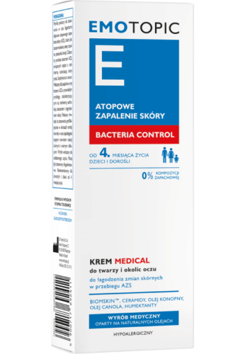 Krem MEDICAL do twarzy i okolic oczu przy AZS | Emotopic